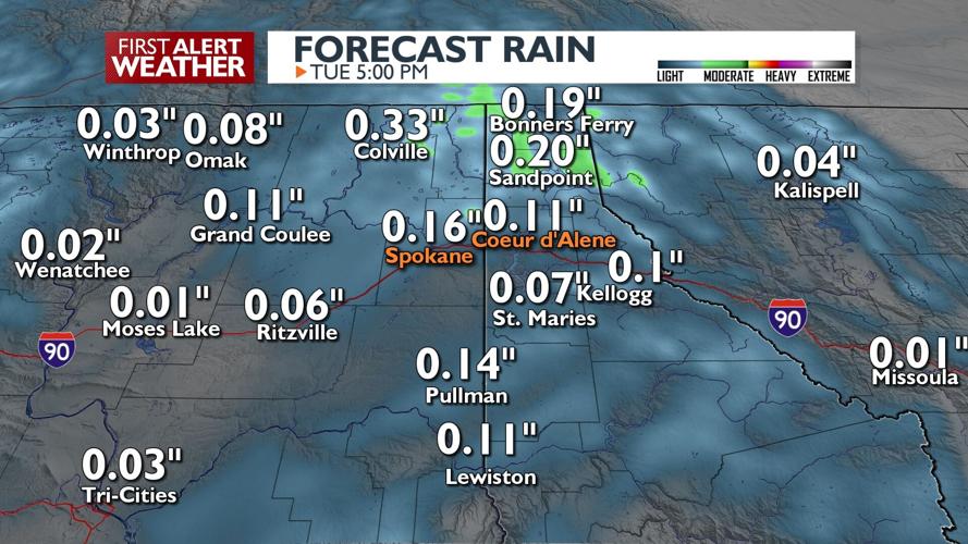 ☔Rain showers will return by very early Tuesday morning, but the snow ...