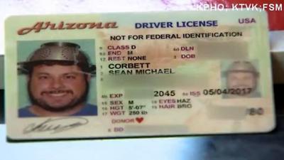 Man wears strainer on his head in driver’s license photo | National ...
