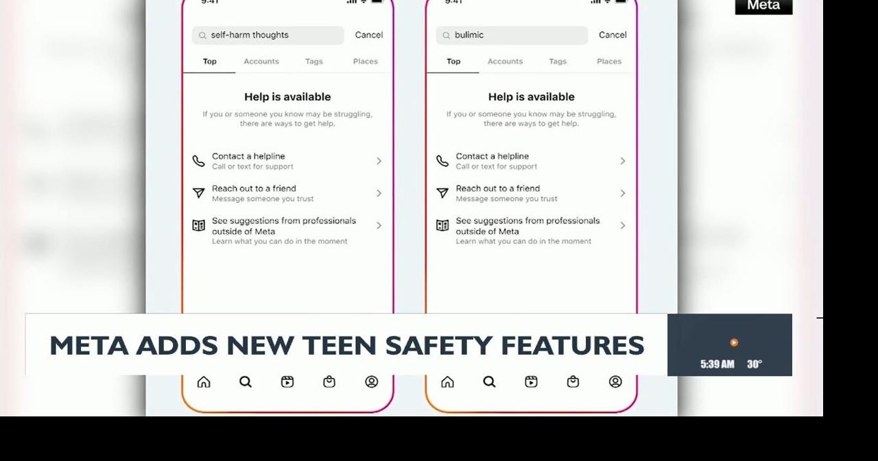 Meta adds new teen safety features | Video | kxly.com