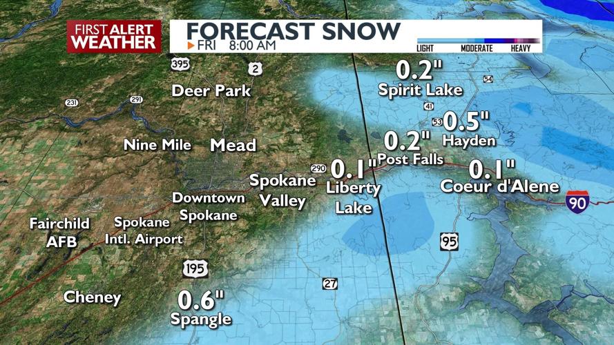 Snow showers Friday! Less than 1" in Spokane & Coeur d'Alene - Kris ...