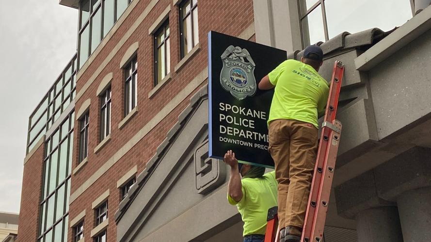 Signs installed at new downtown Spokane police precinct | Crime | kxly.com