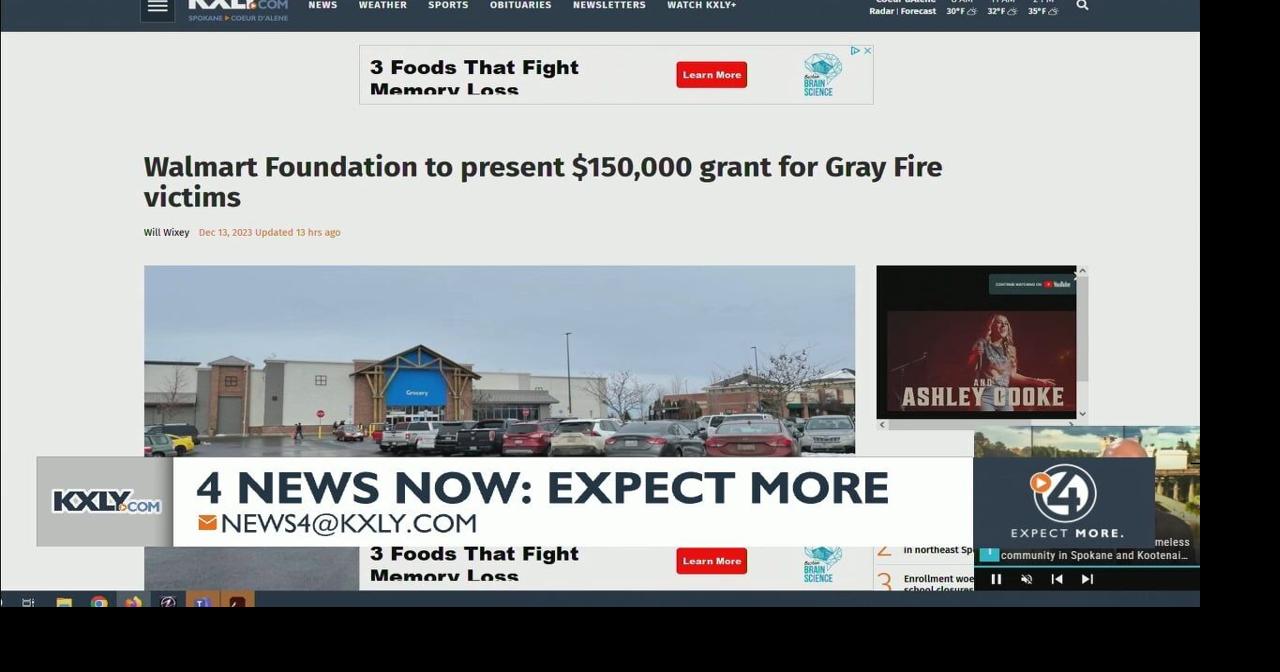 Walmart foundation giving check to Gray Fire victims | Video | kxly.com