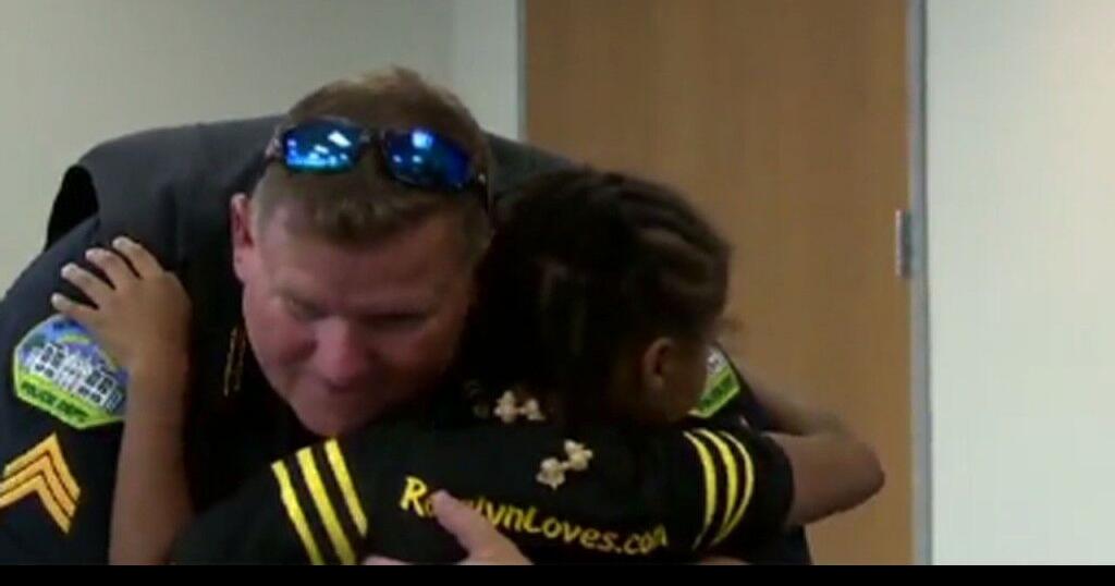 This little girl’s on a mission — to hug police officers in all 50 ...