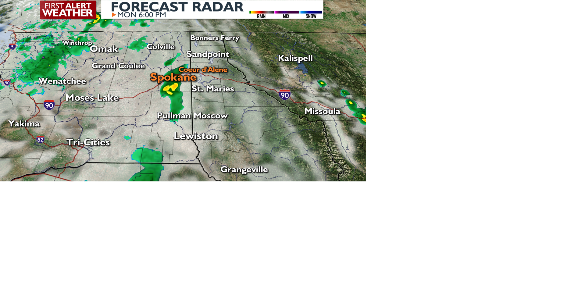 MON 6PM FORECAST RADAR.png | | kxly.com