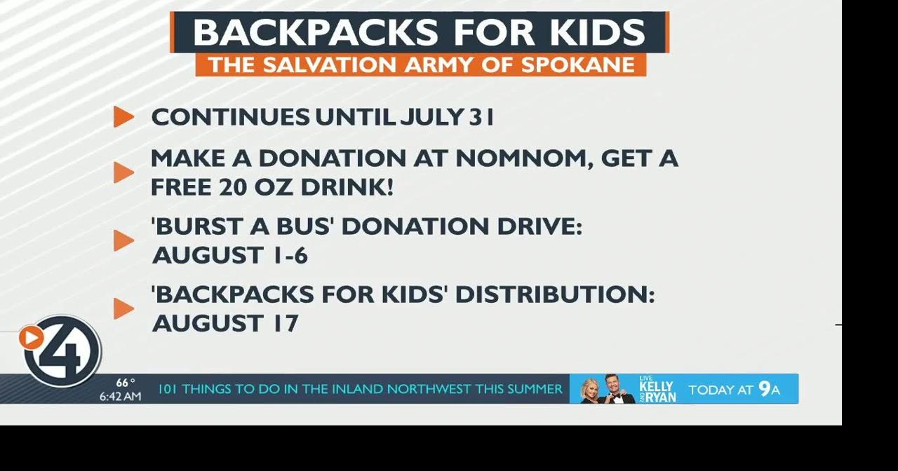 The Salvation Army’s Backpacks For Kids campaign continues through July ...