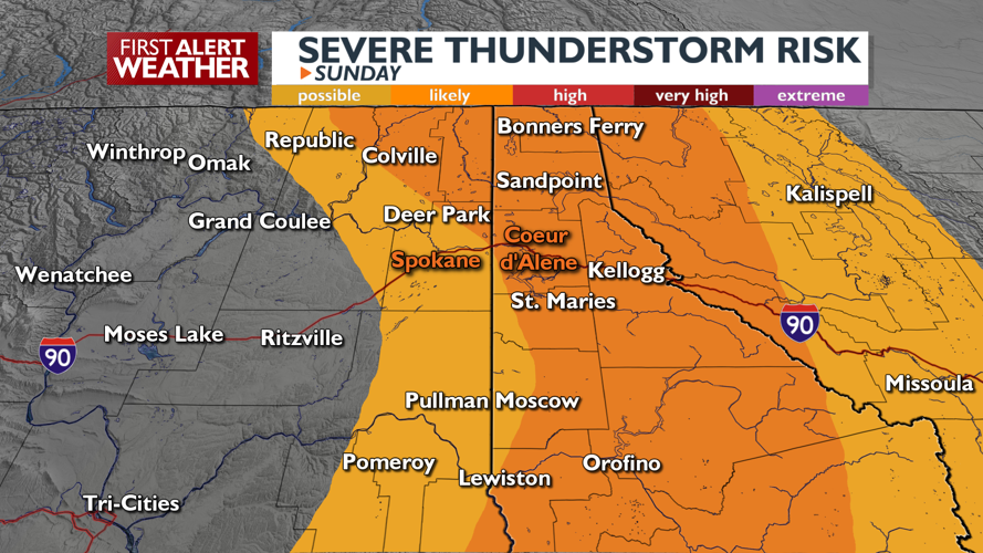 Weather Alert Day: Chance for severe thunderstorms Sunday | Weather ...