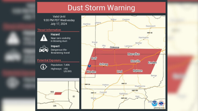 Dust storm warning for area near Ritzville, Schrag and Lind | News ...