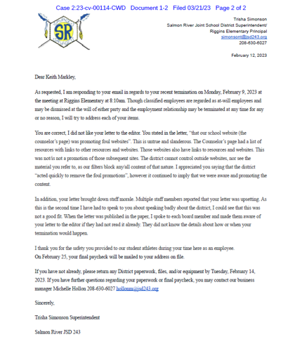 Former bus driver sues Idaho district over Letter to the Editor on ...