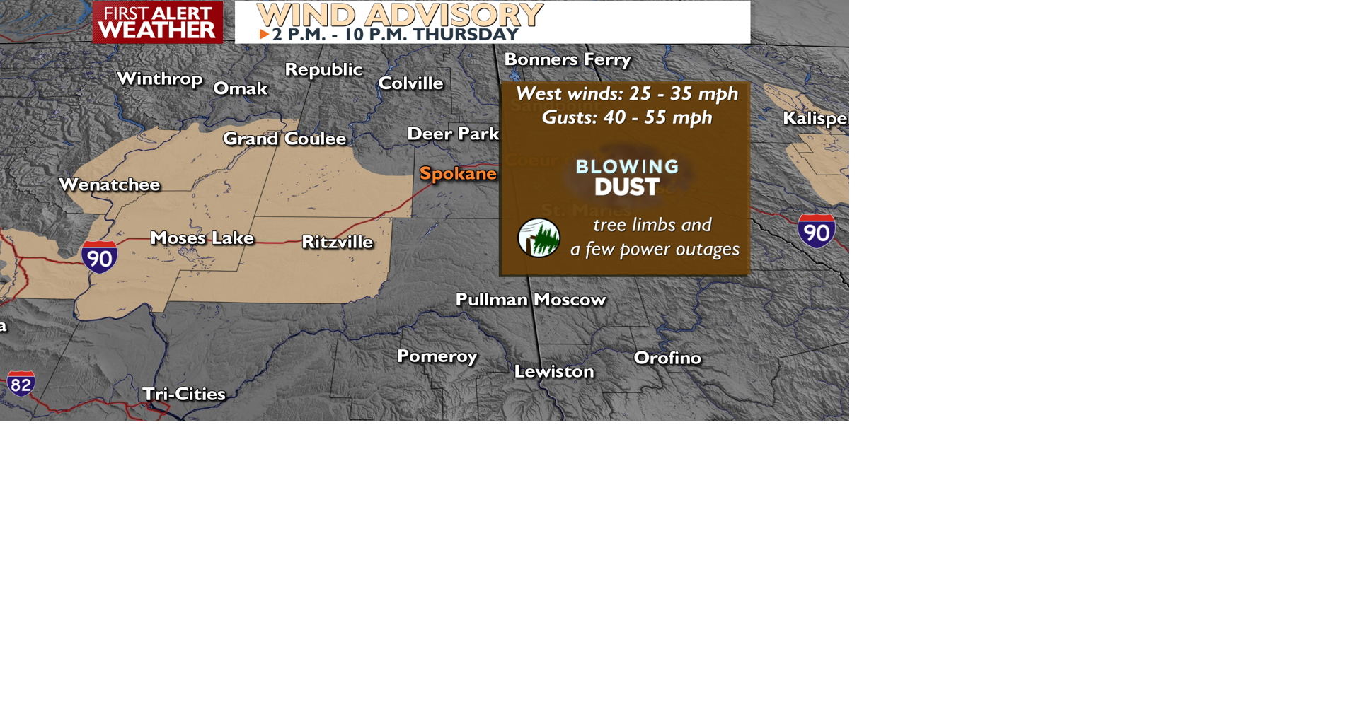 Tracking gusty west winds all day today, cooler and windy Friday - Mark ...