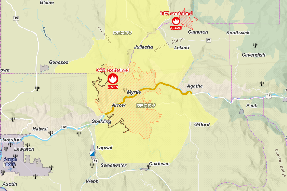 All evacuations lowered for Gwen Fire in North Idaho | News | kxly.com