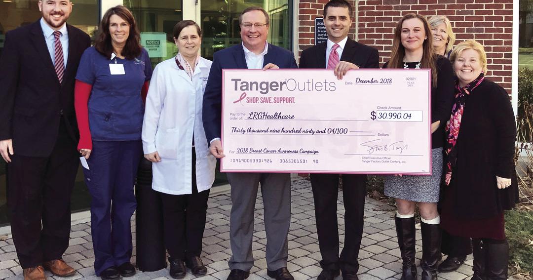 Tanger Outlets makes donation to LRGHealthcare for breast health ...