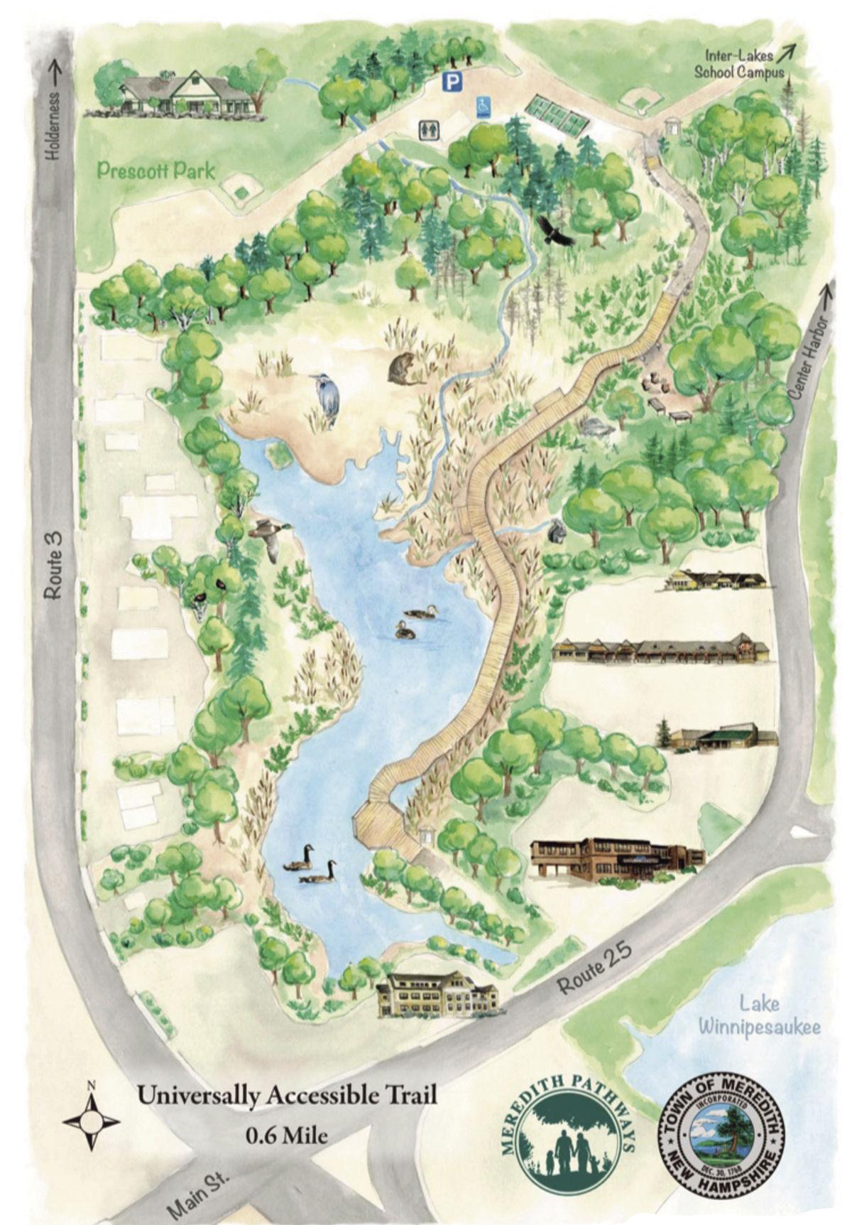 New trail winds through the watery center of Meredith | Local News ...
