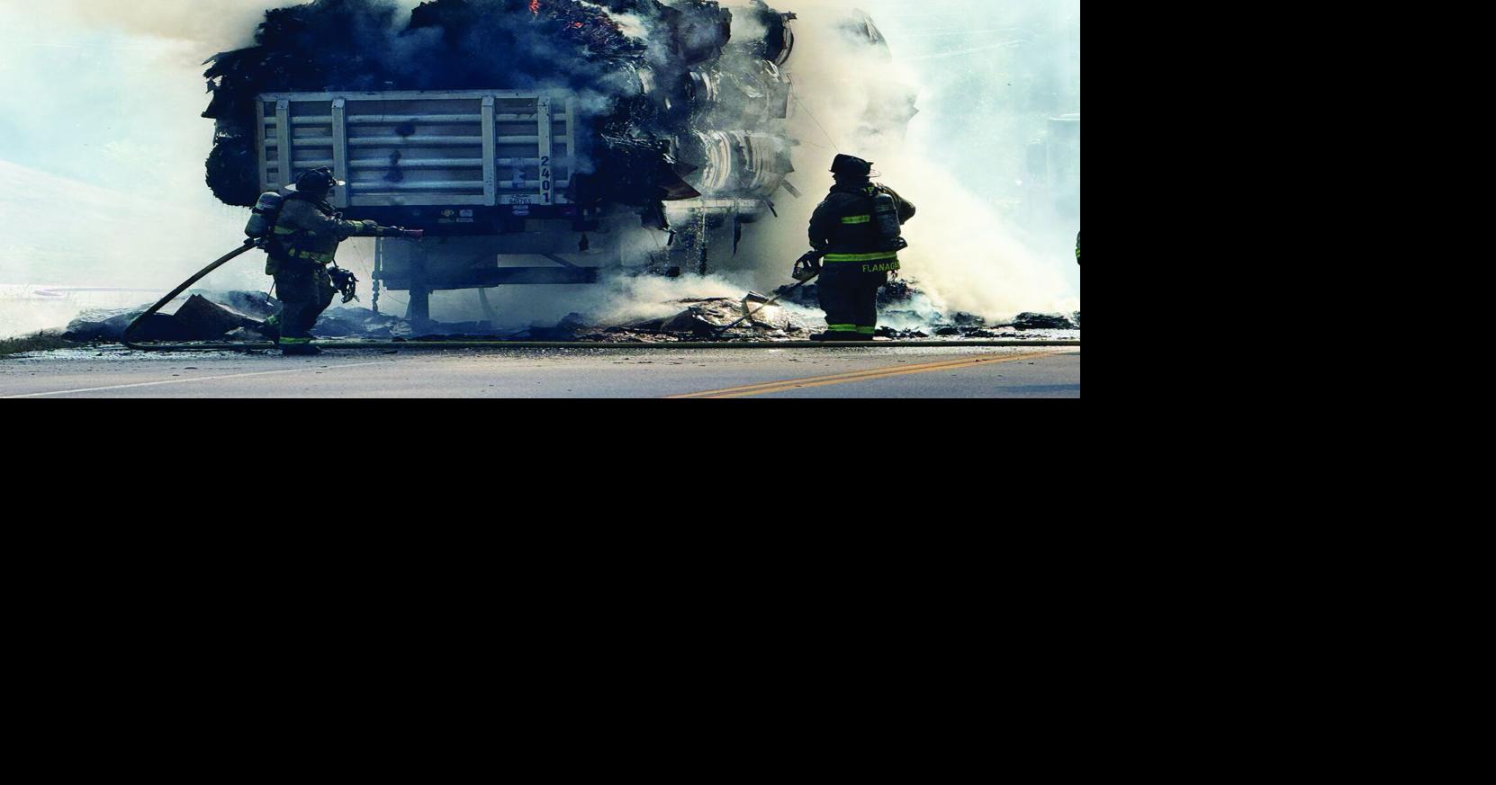 Truck full of cardboard catches fire in Gilford | Local News ...