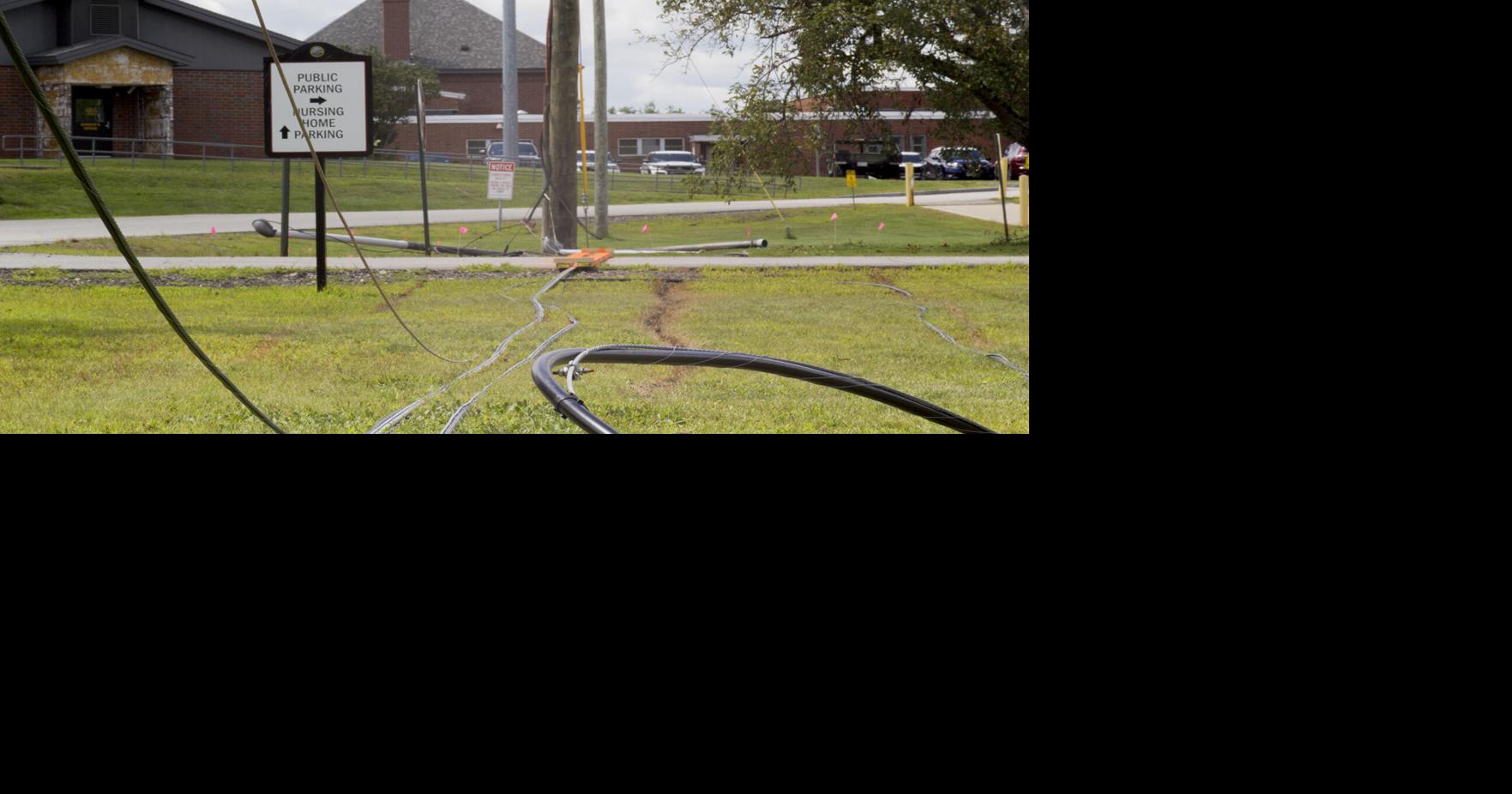 No injuries when utility pole goes down, cuts power near county jail ...