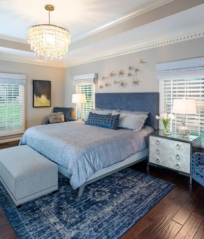 This bedroom by Dottie Eaton is blissful and beautiful