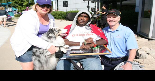 Laurie Tanner with Jack, Keyon Johnson, Dr. Nick Holekamp