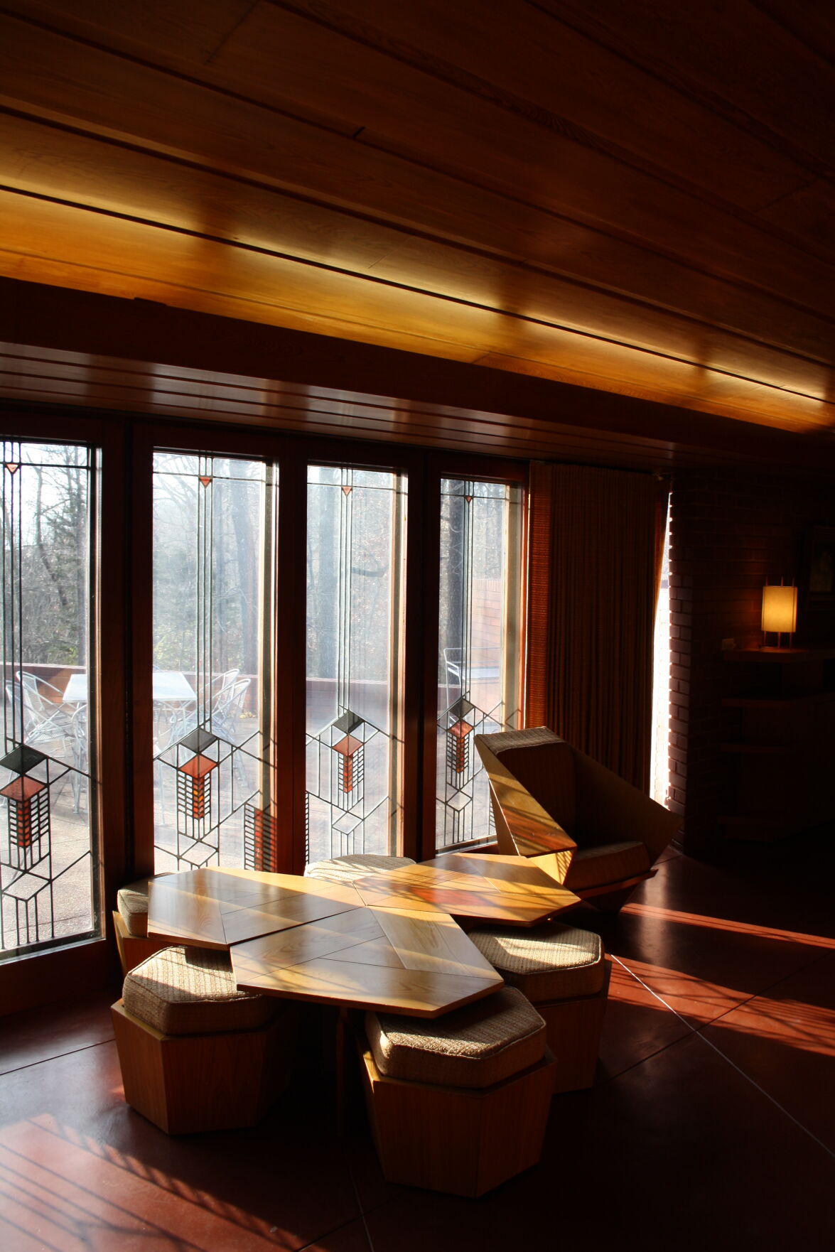 Inside the Frank Lloyd Wright House in Kirkwood, Mo.