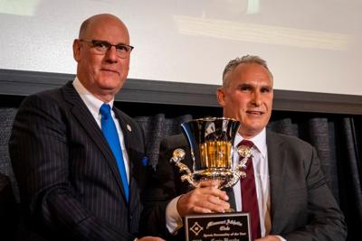 Blues Coach Accepts Sports Personality of the Year Award