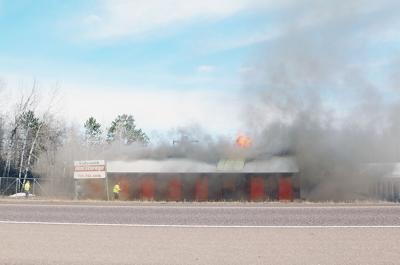 Two fire departments respond to mini storage blaze | | ladysmithnews.com