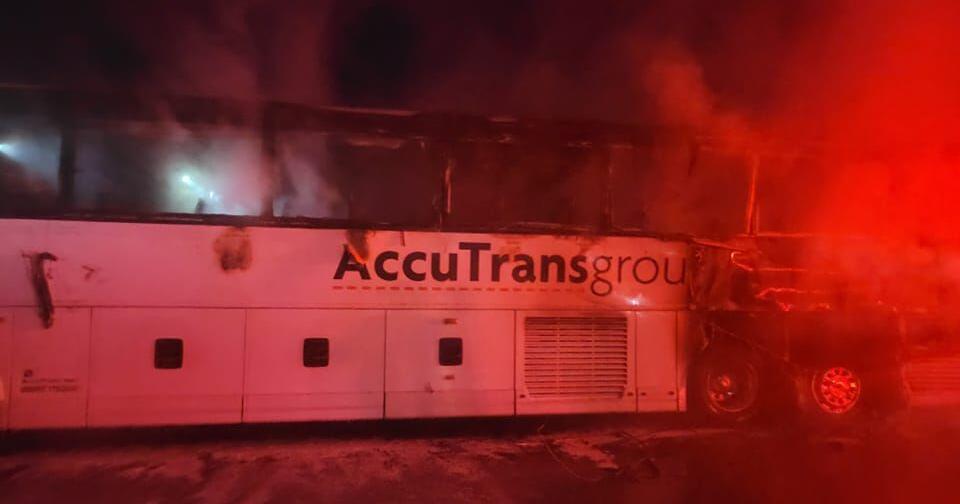 Occupants escape coach bus fire in Barron County | Area News ...