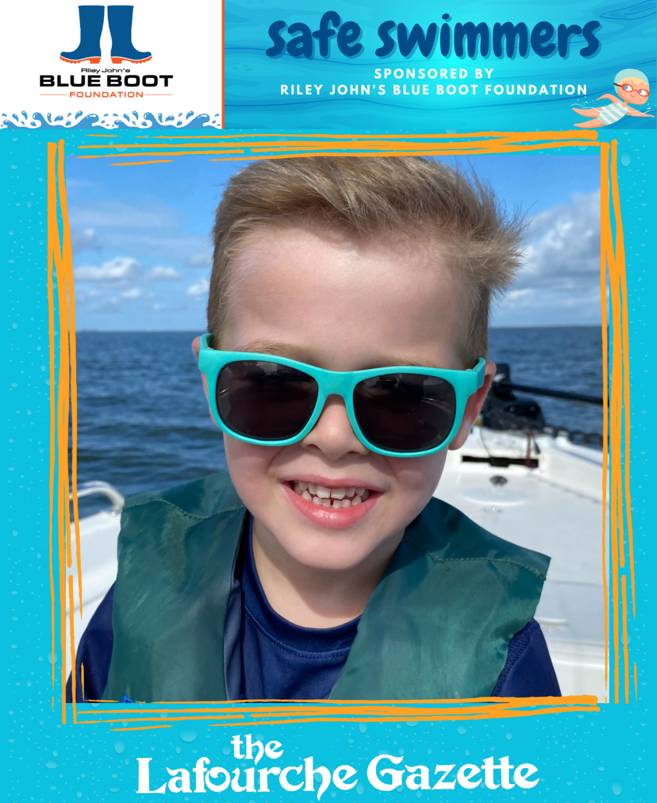 Blue Boot Foundation Features this week Safe Swimmer: Bennett Williams ...