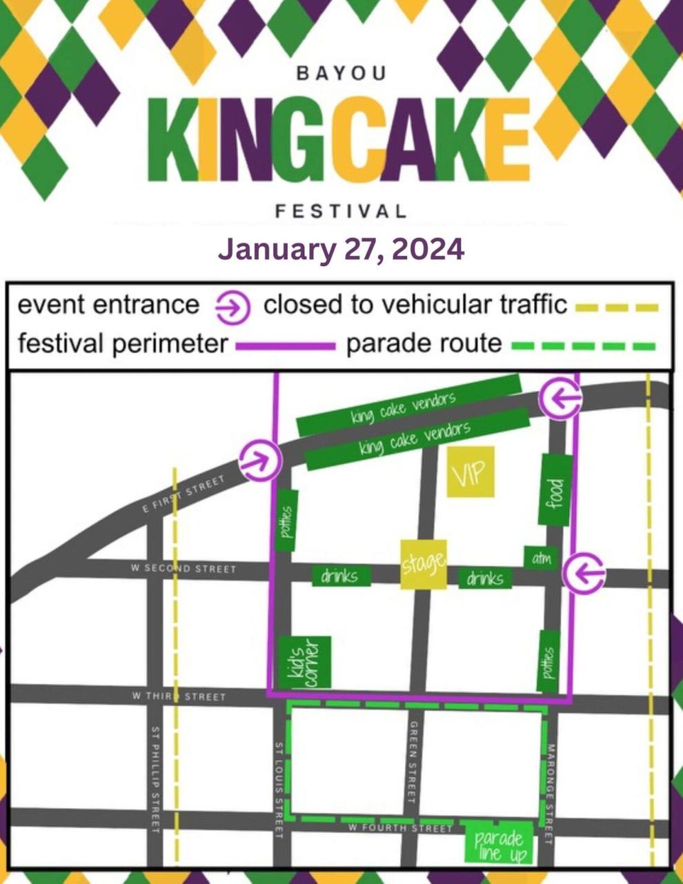 Bayou King Cake Festival Returns to Thibodaux this weekend | Announcements | lafourchegazette.com