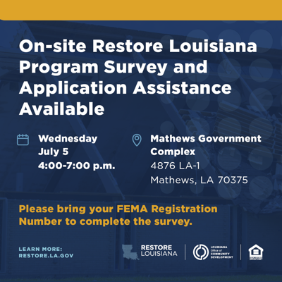 Restore Louisiana Program Survey and Application Assistance Available ...