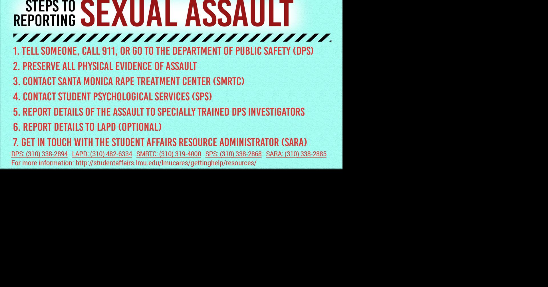 Steps to reporting sexual assault | News | laloyolan.com