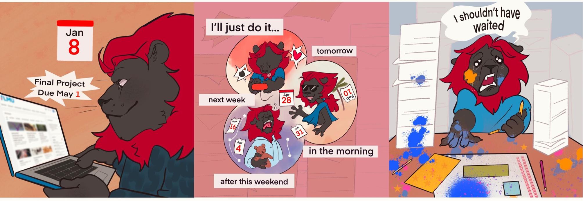 "Procrastination Blues" Comic Strip | Cartoons | laloyolan.com