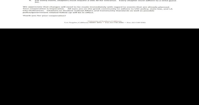 USC Greek Row sanctions | News | laloyolan.com