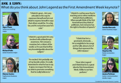 Ask a Lion: What do you think about John Legend as the First Amendment Week keynote? | News ...