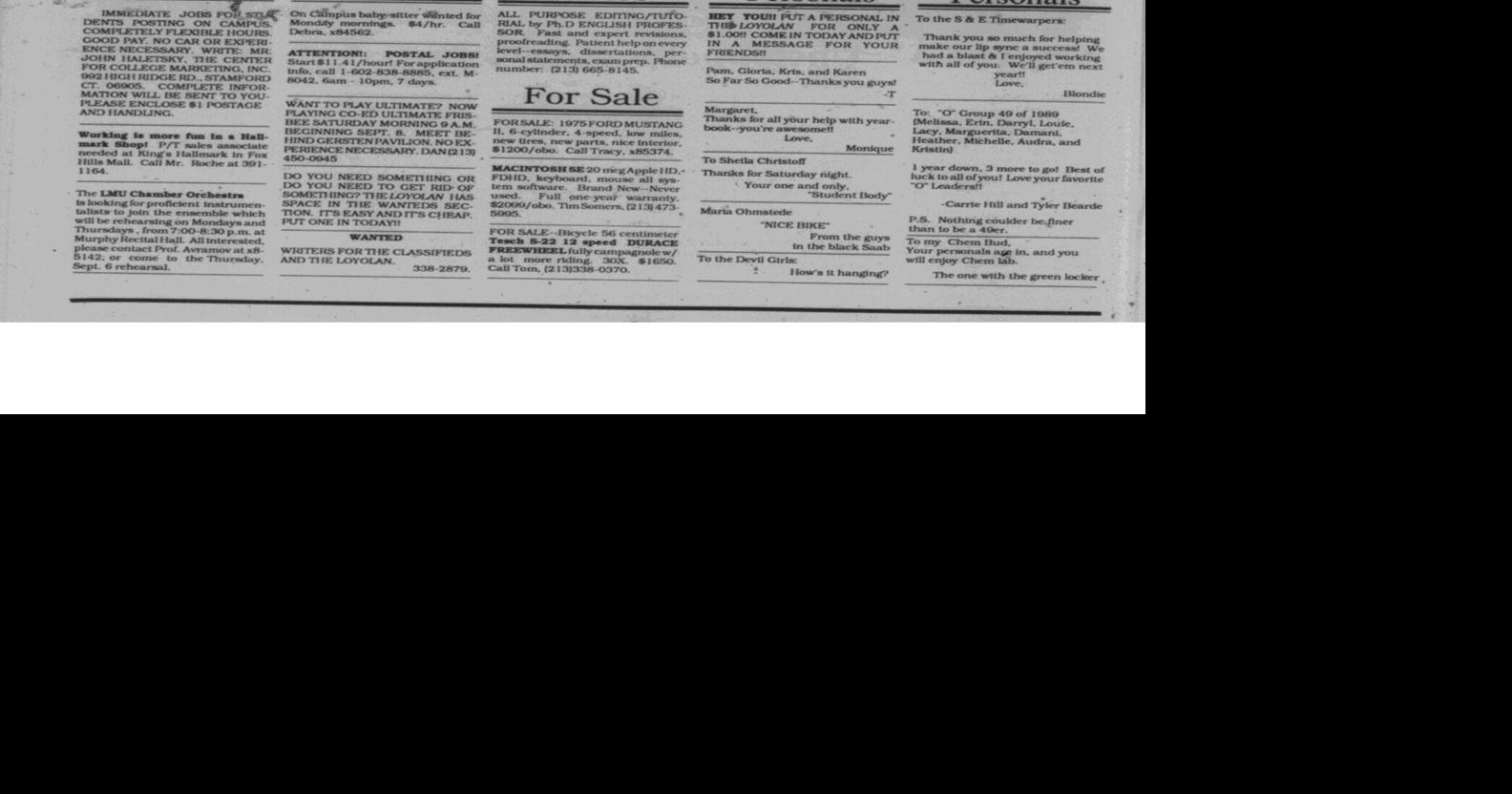 1990 Classifieds | Classic Advertisements | laloyolan.com