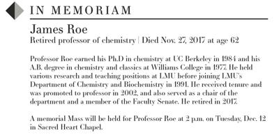In Memoriam | News | laloyolan.com