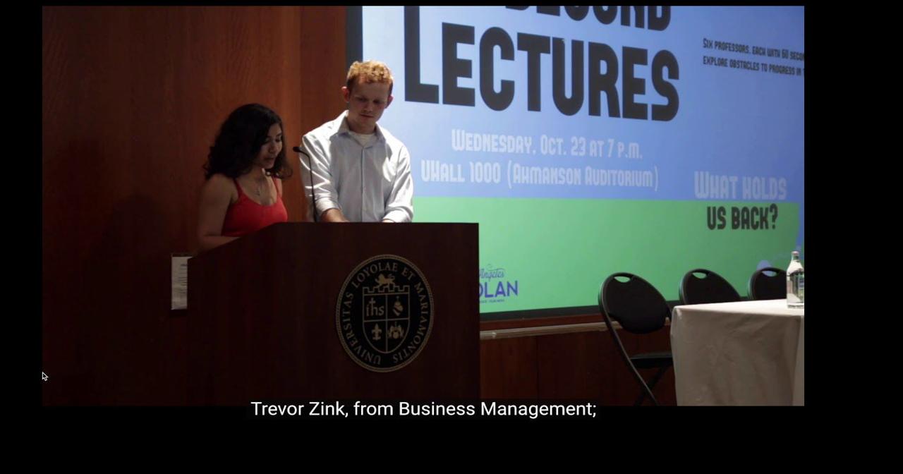 60 Second Lectures 2019 Introduction 60 Second Lectures 2019
