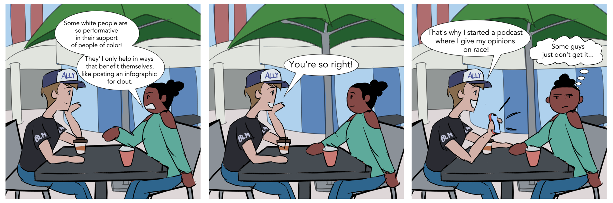 "Performative Ally" Comic Strip | Cartoons | laloyolan.com