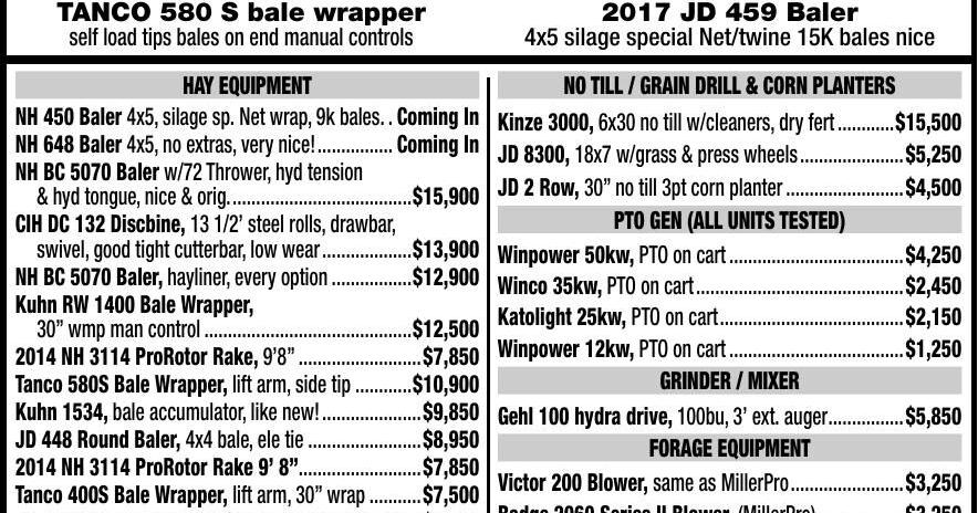 WEEKLY AD 11/8 | Farm Equipment | lancasterfarming.com