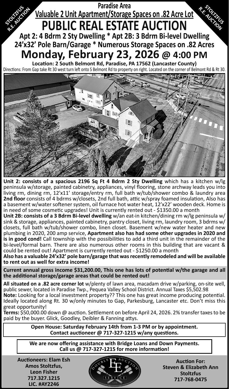 2/23 STEVEN STOLTZFUS | Public And Estate Sales | lancasterfarming.com