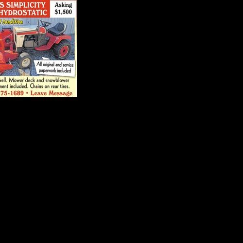 1980's Simplicity 7117 Hydrostatic. | Farm Equipment | lancasterfarming.com