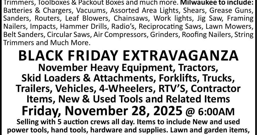 11/28 - BLACK FRIDAY EXTRAVAGANZA | Public And Estate Sales ...