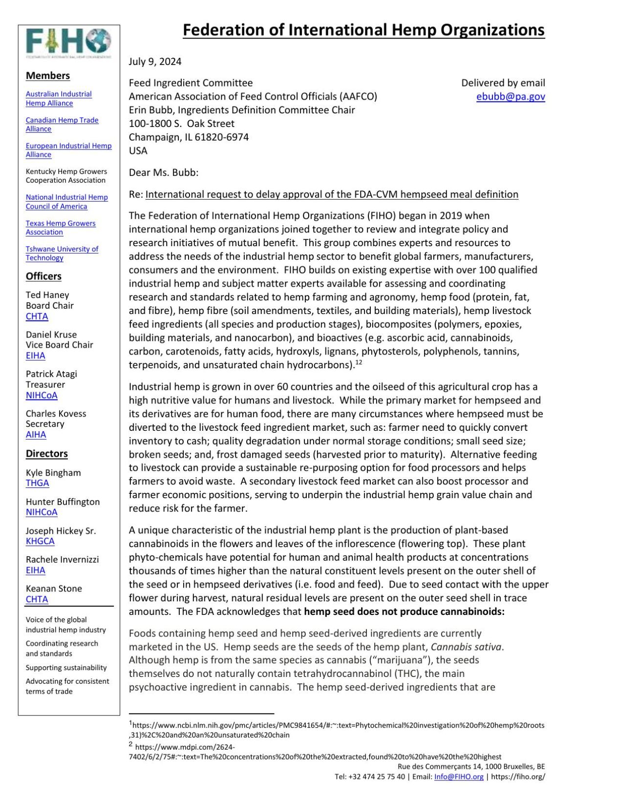 FIHO Letter to AAFCO | | lancasterfarming.com