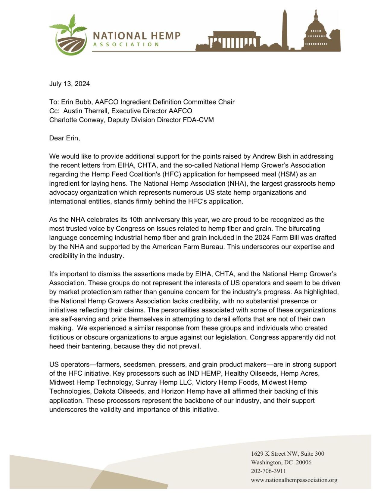 NHA letter to AAFCO | | lancasterfarming.com