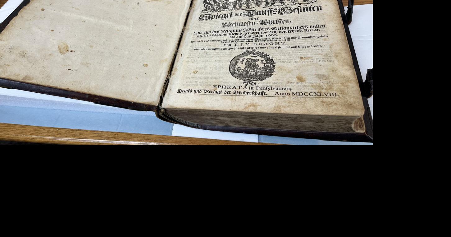 First Edition ‘Martyrs Mirror’ Donated to Muddy Creek Farm Library ...