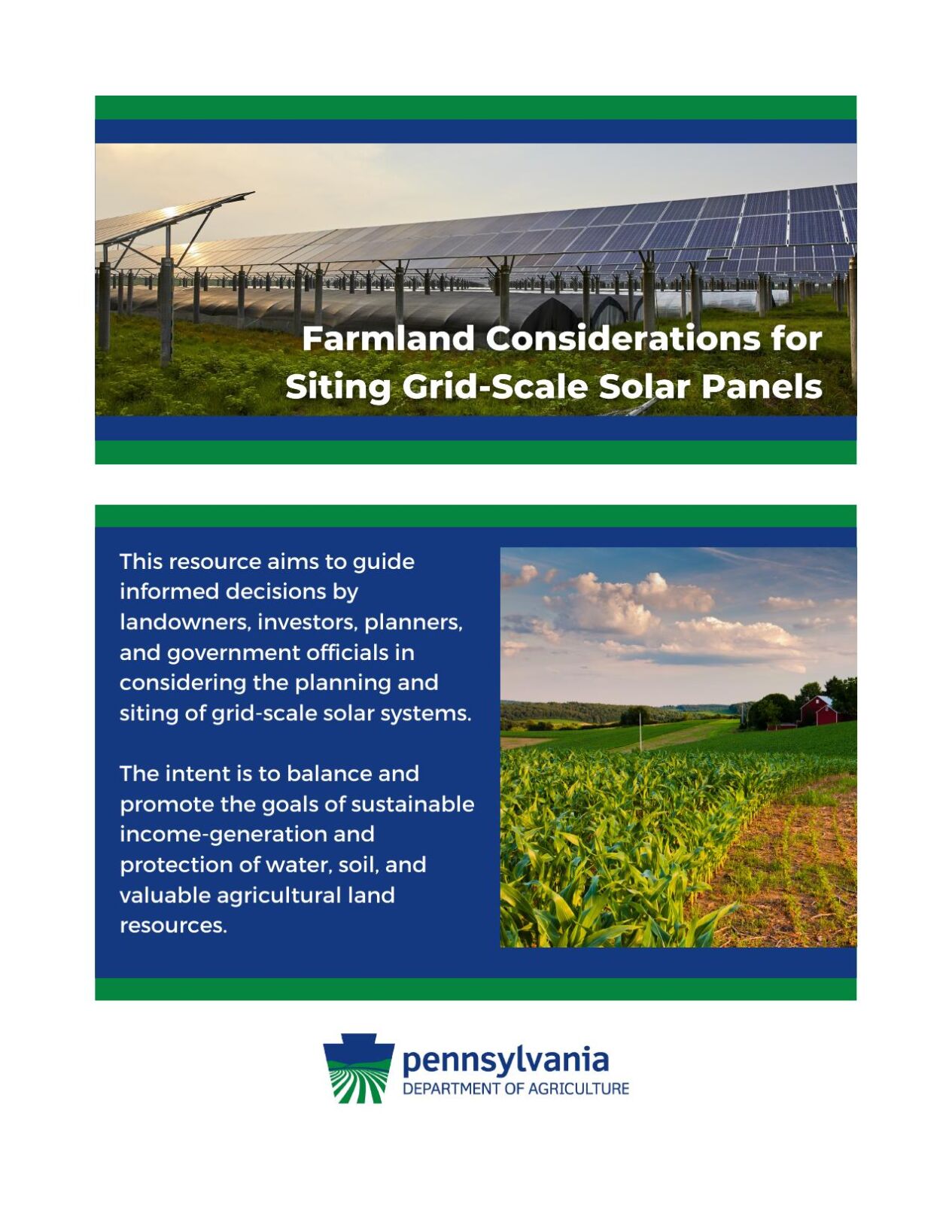 Pennsylvania Releases Principles for Solar Development on Farms ...