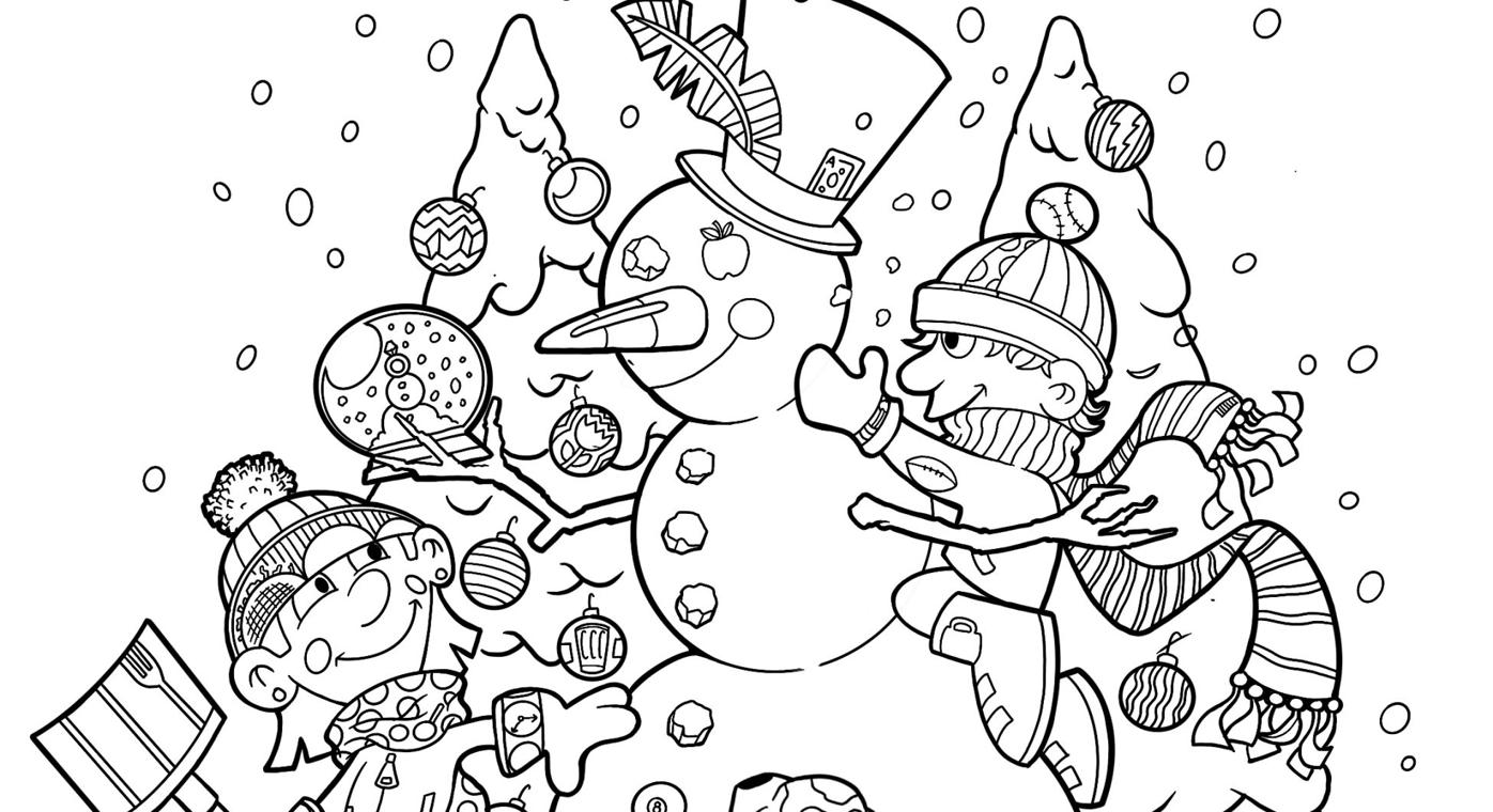 sam the snowman coloring page