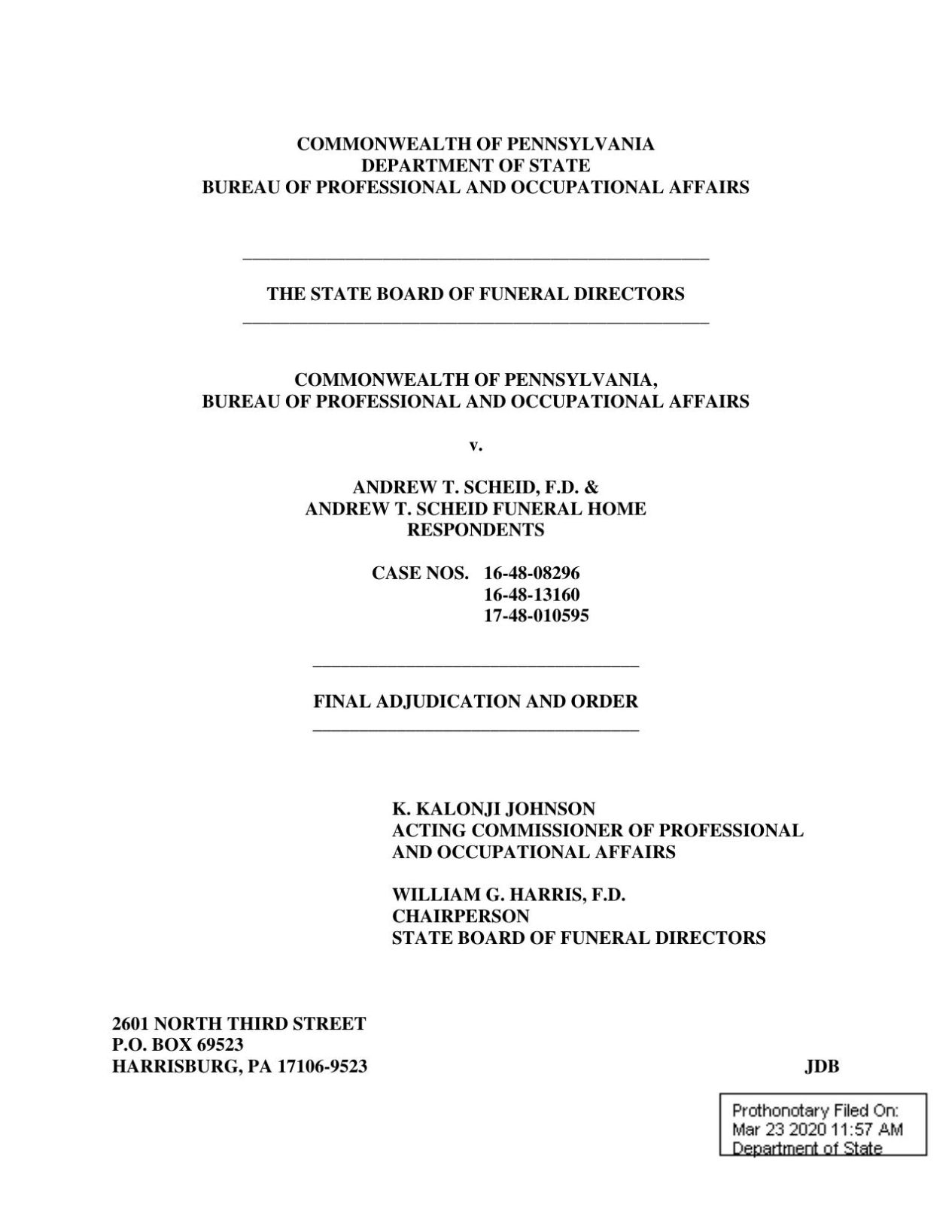 State funeral board slaps $150,000 fine against Andrew Scheid, suspends ...
