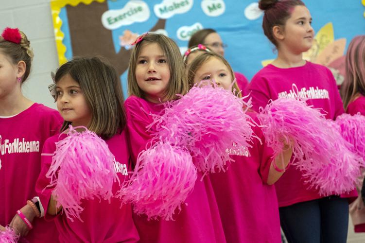 School's 'pink out' shows support for kindergartner battling cancer ...