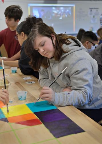 Manheim Township Middle School students prep for new art mural [photos ...
