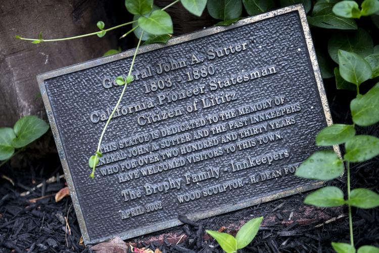 Carving of General John Sutter removed from General Sutter Inn amid ...