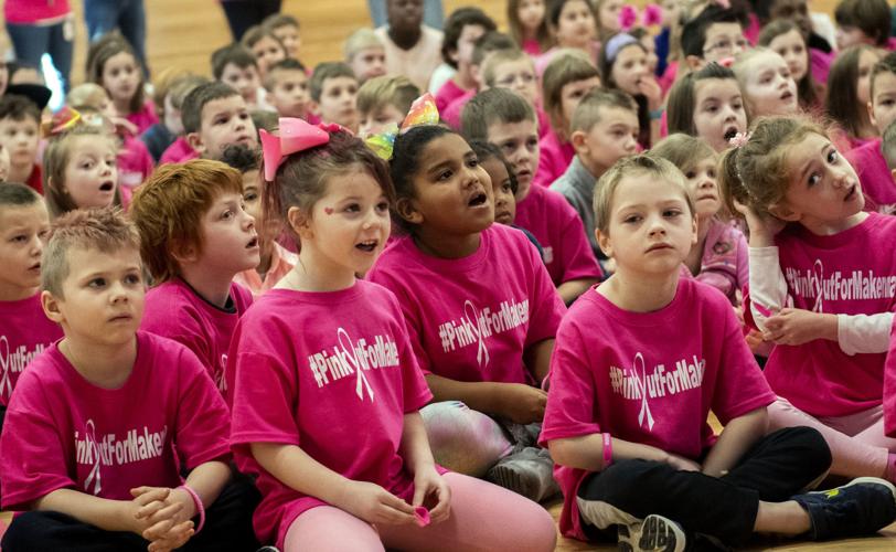 School's 'pink out' shows support for kindergartner battling cancer ...