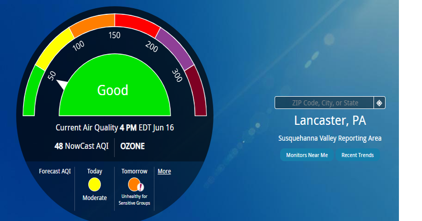 Lancaster County Under A Code Orange Air Quality Alert Until Midnight